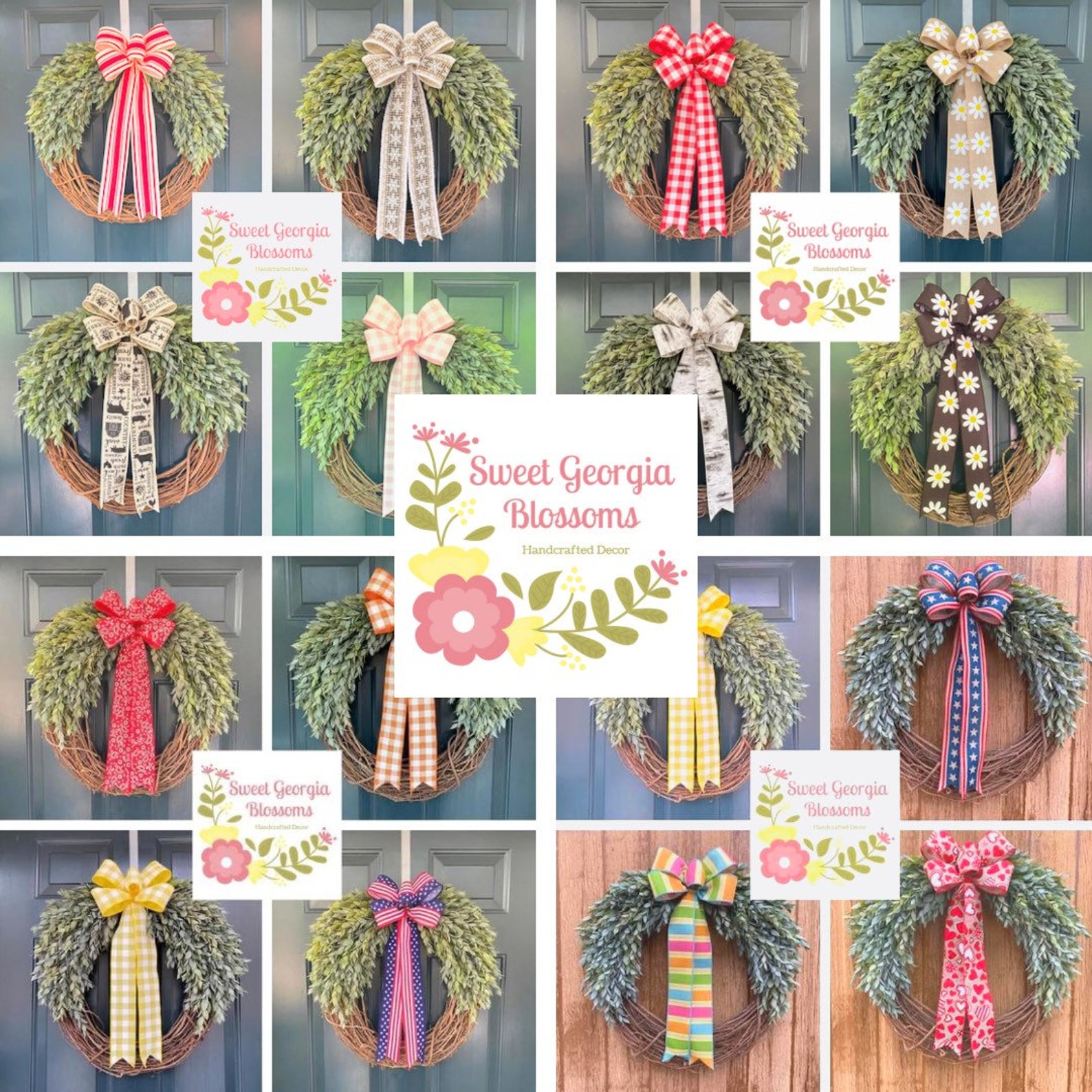 Additional Bows for the Everyday Greenery Grapevine Wreath ...