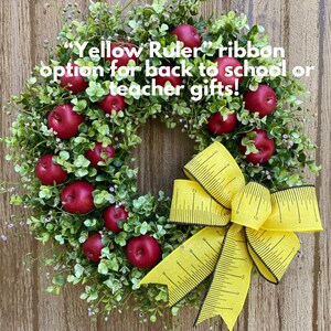 Red Apple Wreath, Everyday Wreath, Fall, Greenery Wreath With Apples ...