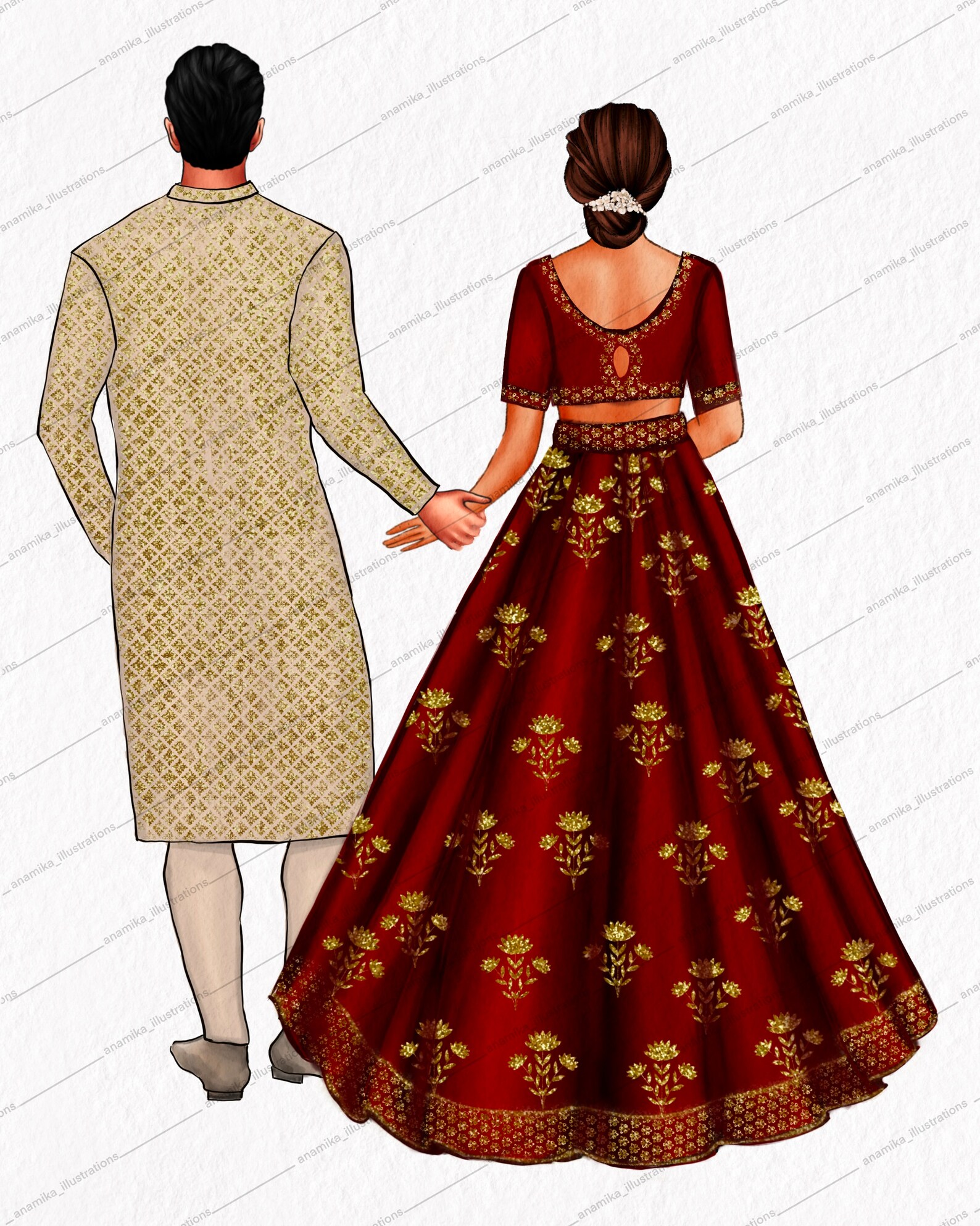 Indian Wedding Clip Art/ Wedding Invite/ Indian Wedding Invite/ Indian ...
