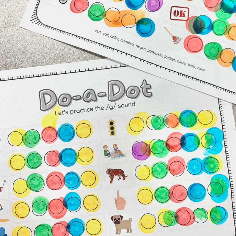 Do-a-dot Articulation Practice Sheets - Etsy