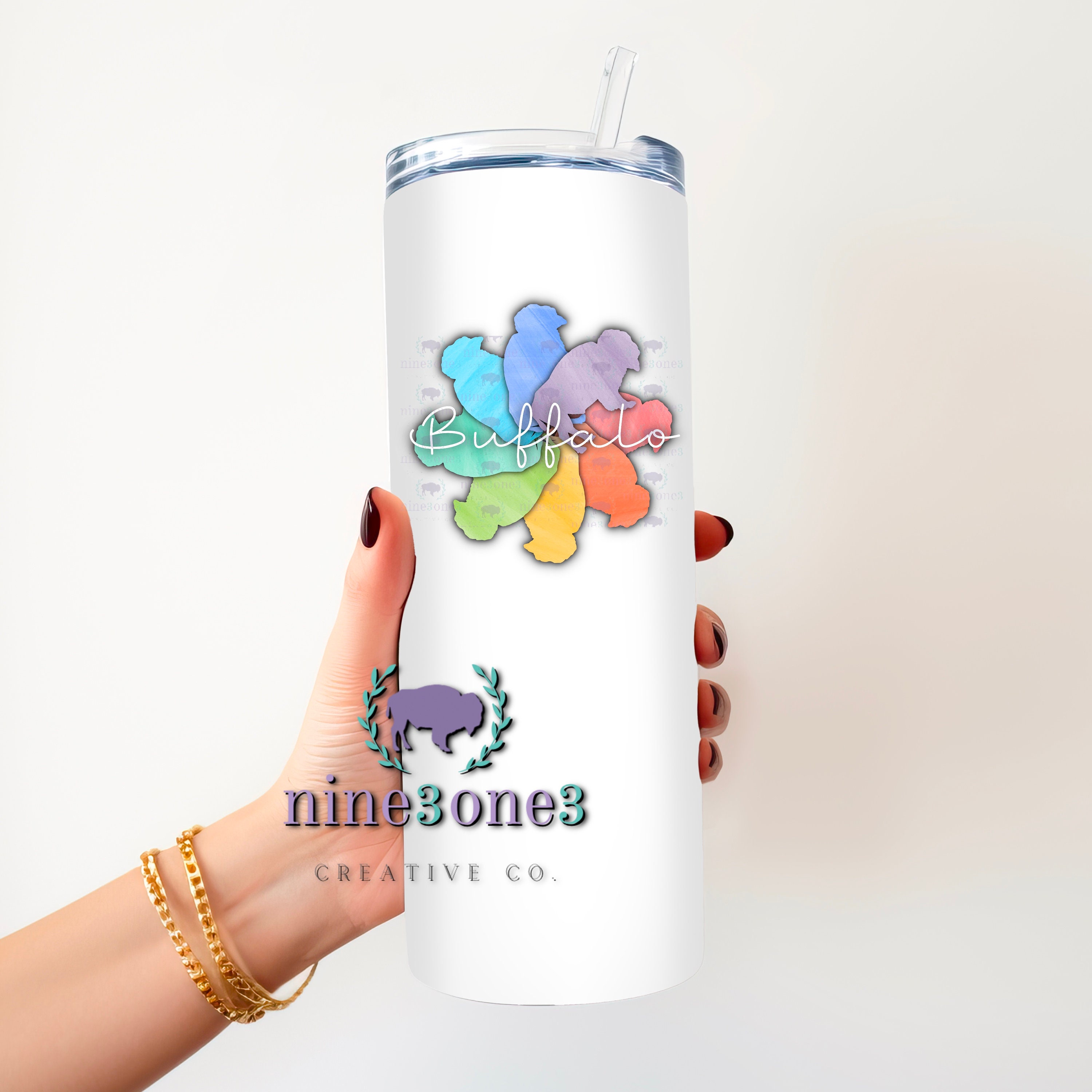 Rainbow Buffalo PNG, Rainbow Buffalo Flower Png, Buffalo Pride Shirt ...