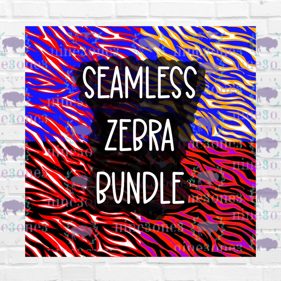 Seamless Zebra Pattern Bundle Bills Png, Bills Zebra, Zebra Digital ...
