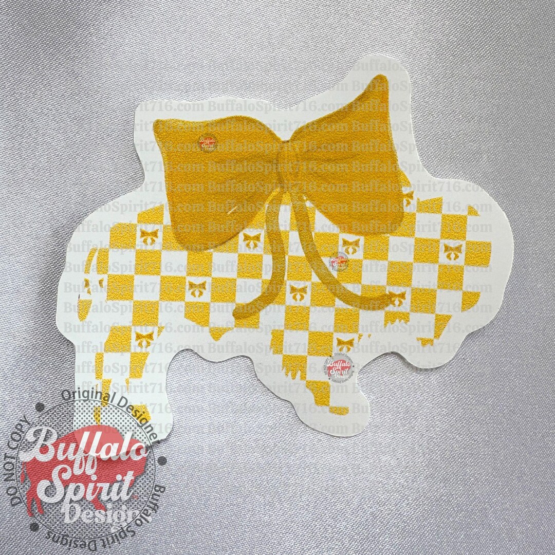 Buffalo Bow Sticker, Yellow Buffalo Sticker, Lets Go Buffalo Sticker ...