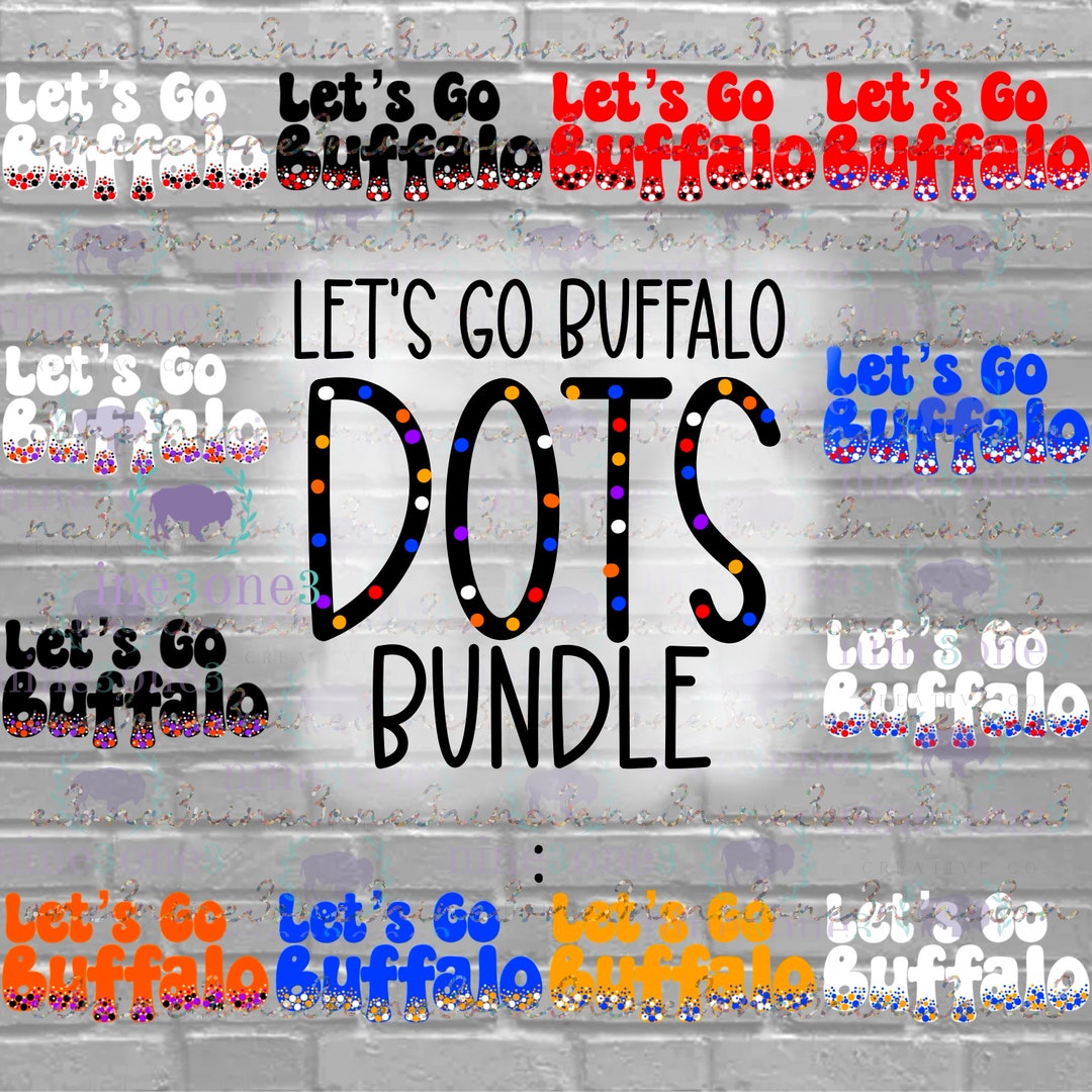 Buffalo Png, Let's Go Buffalo Dots, Buffalo Football PNG Bundle ...