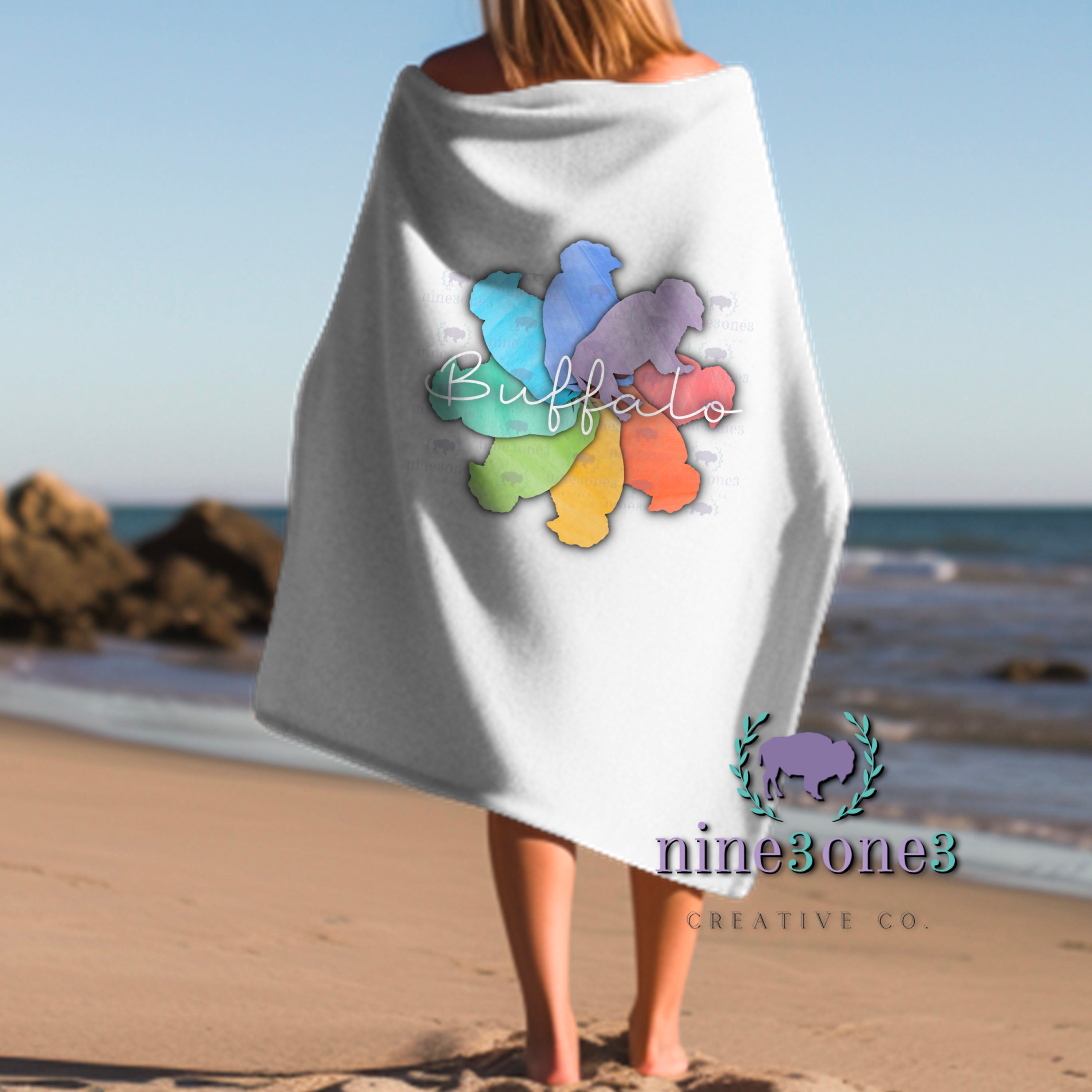 Rainbow Buffalo PNG, Rainbow Buffalo Flower Png, Buffalo Pride Shirt ...