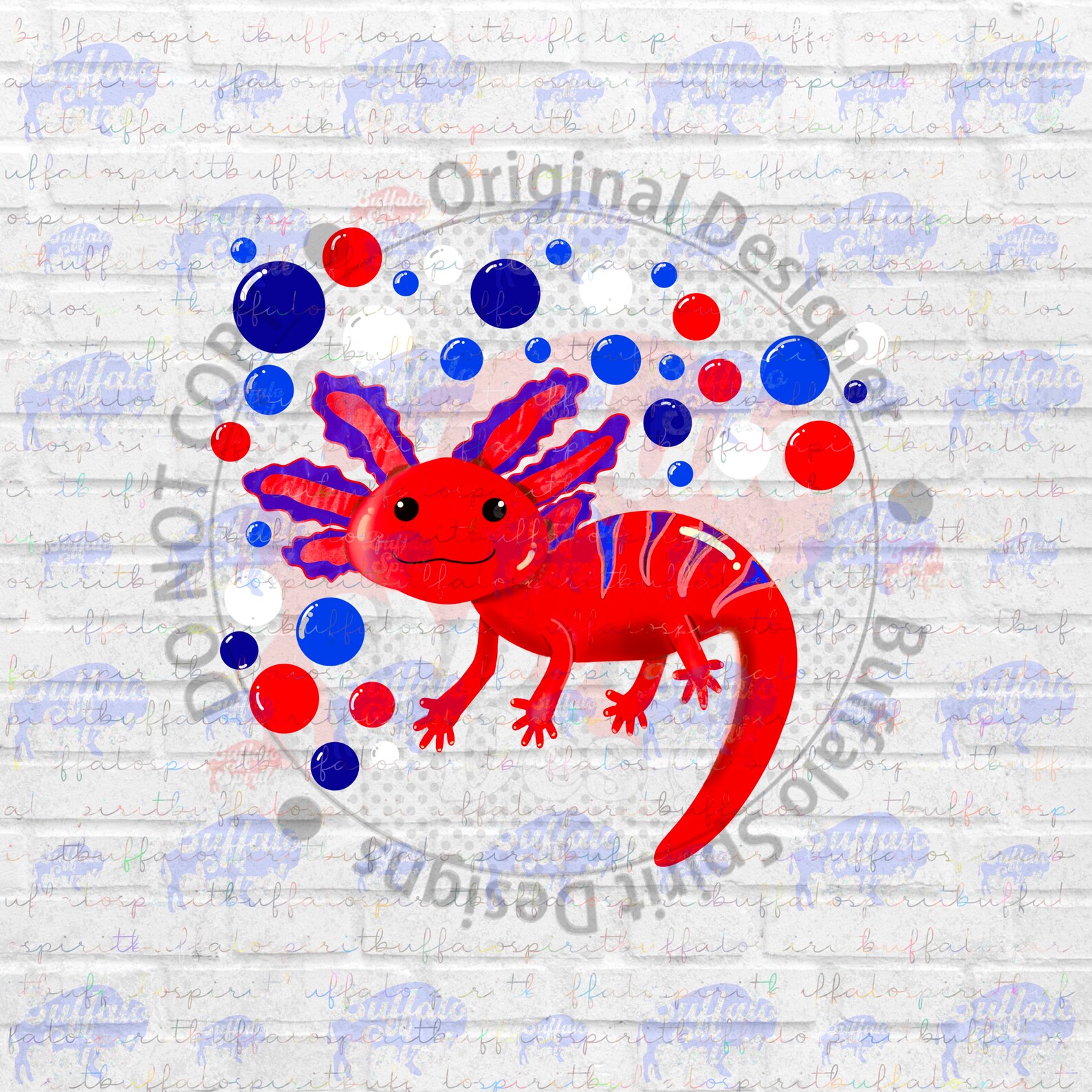 Buffalo Axolotl Cute Axolotl Png, Axolotl Sublimation File, Axolotl ...