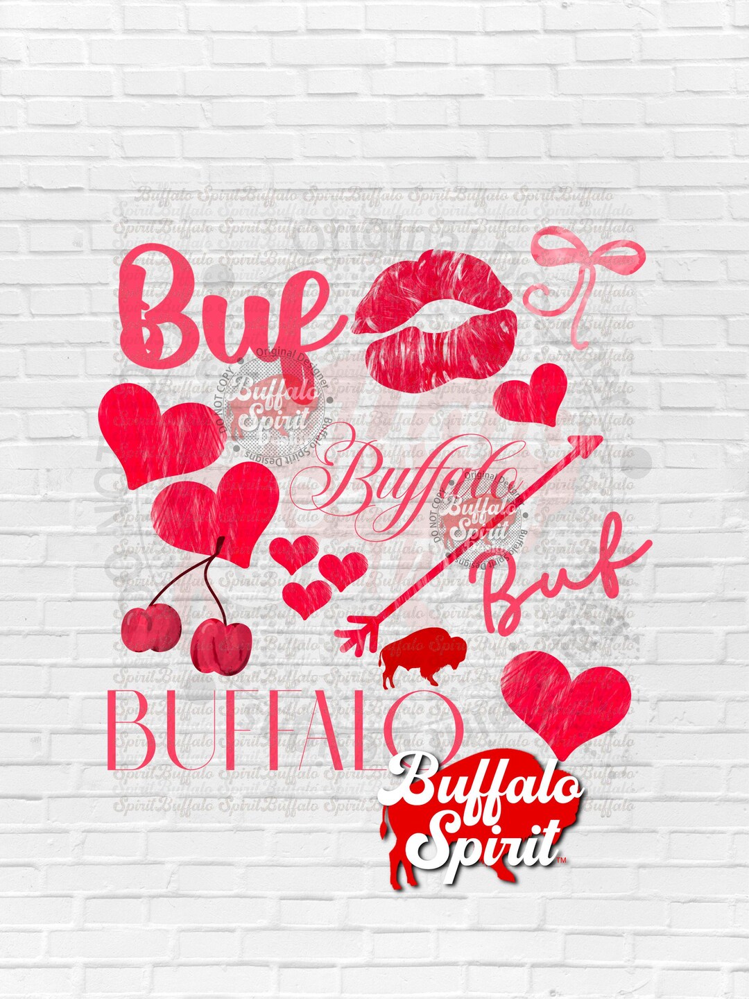 Buffalo Png, Buffalo Valentines Day Collage Png, Cutesy Buffalo Shirt ...