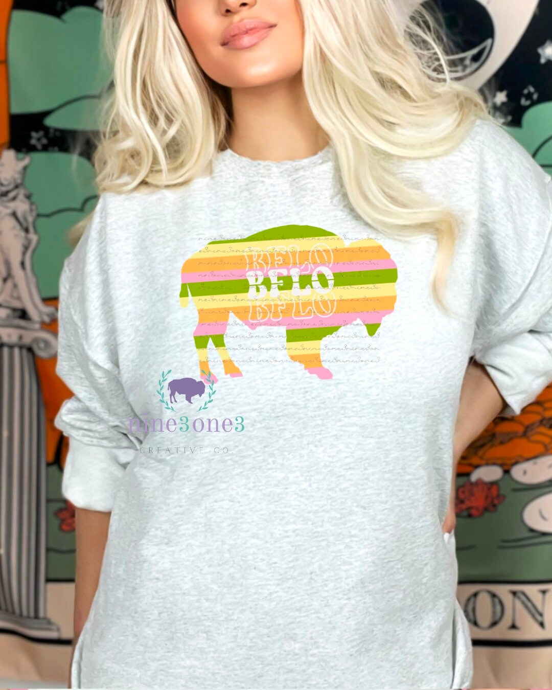 Buffalo PNG, Retro Buffalo Png, Striped Buffalo Shirt Design, Vintage ...