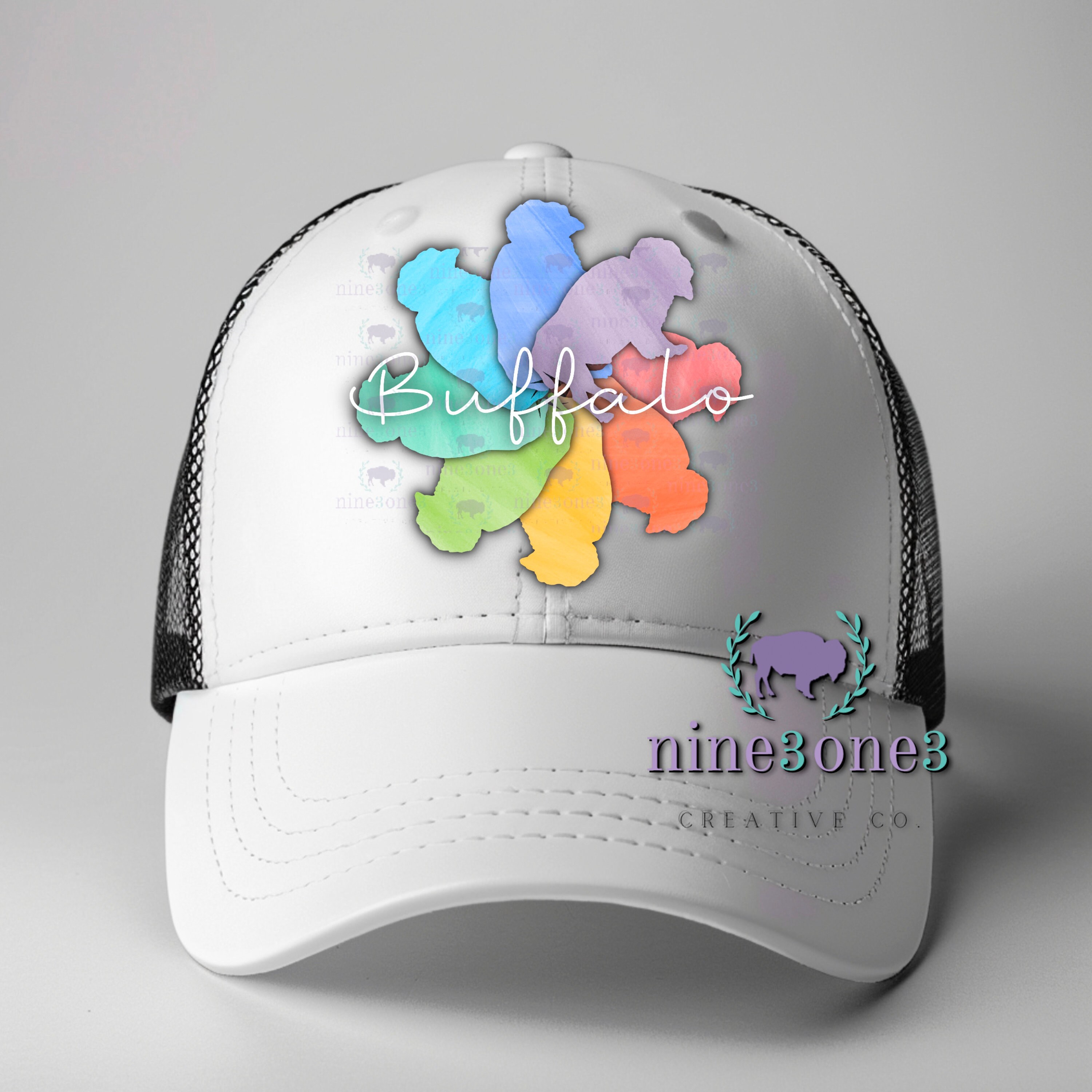 Rainbow Buffalo PNG, Rainbow Buffalo Flower Png, Buffalo Pride Shirt ...