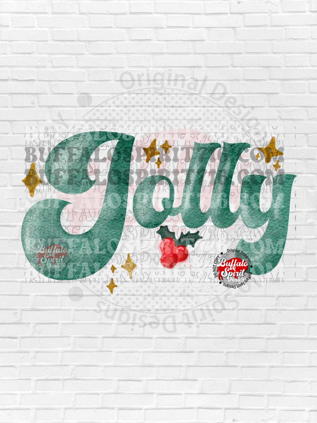 Jolly Christmas Watercolor Png Design – Holiday Tee Png, Festive Jolly ...
