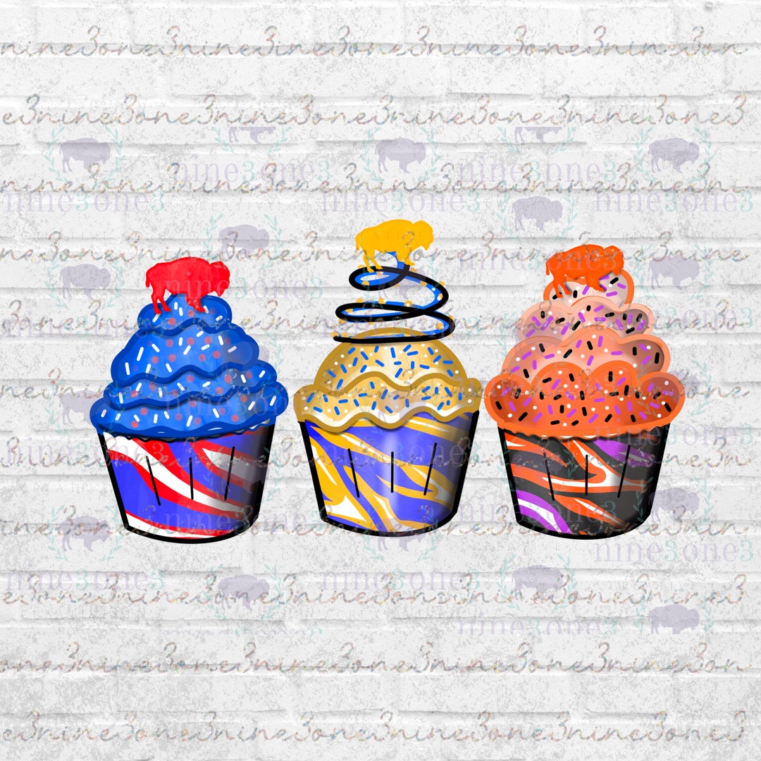 Buffalo Cupcake Png, Buffalo Sport Party Png, Buffalo Birthday Png ...