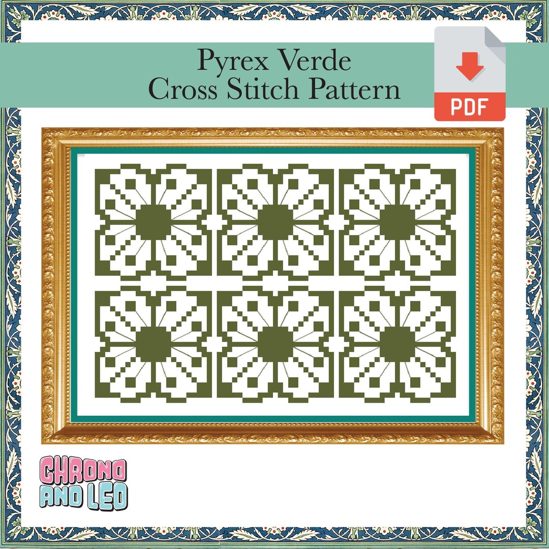 Pyrex Verde Cross Stitch Pattern Digital Download - Etsy