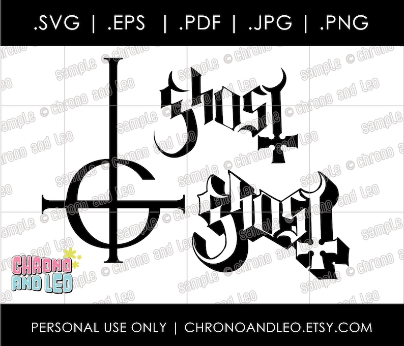 Ghost B.C. Logo Grucifix Band Digital Illustration Vector - Etsy