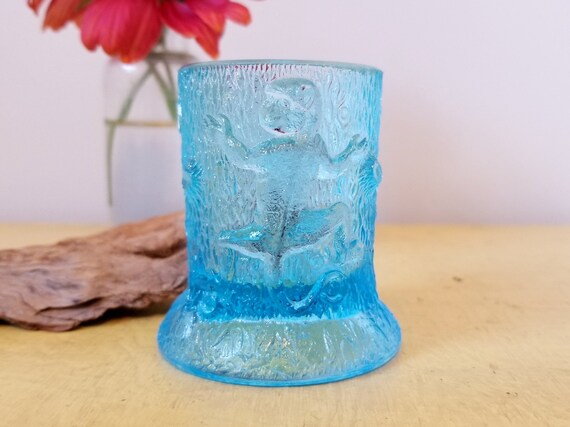 Antique EAPG Monkeys on a Stump Toothpick Holder Aqua Blue | Etsy
