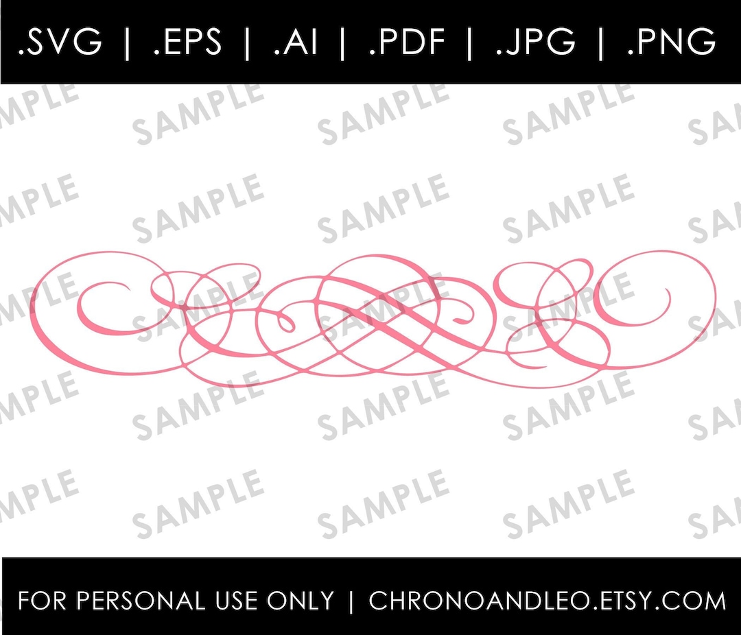 Pink Scroll Design: Mid-century Modern Graphic (digital Download) - Etsy