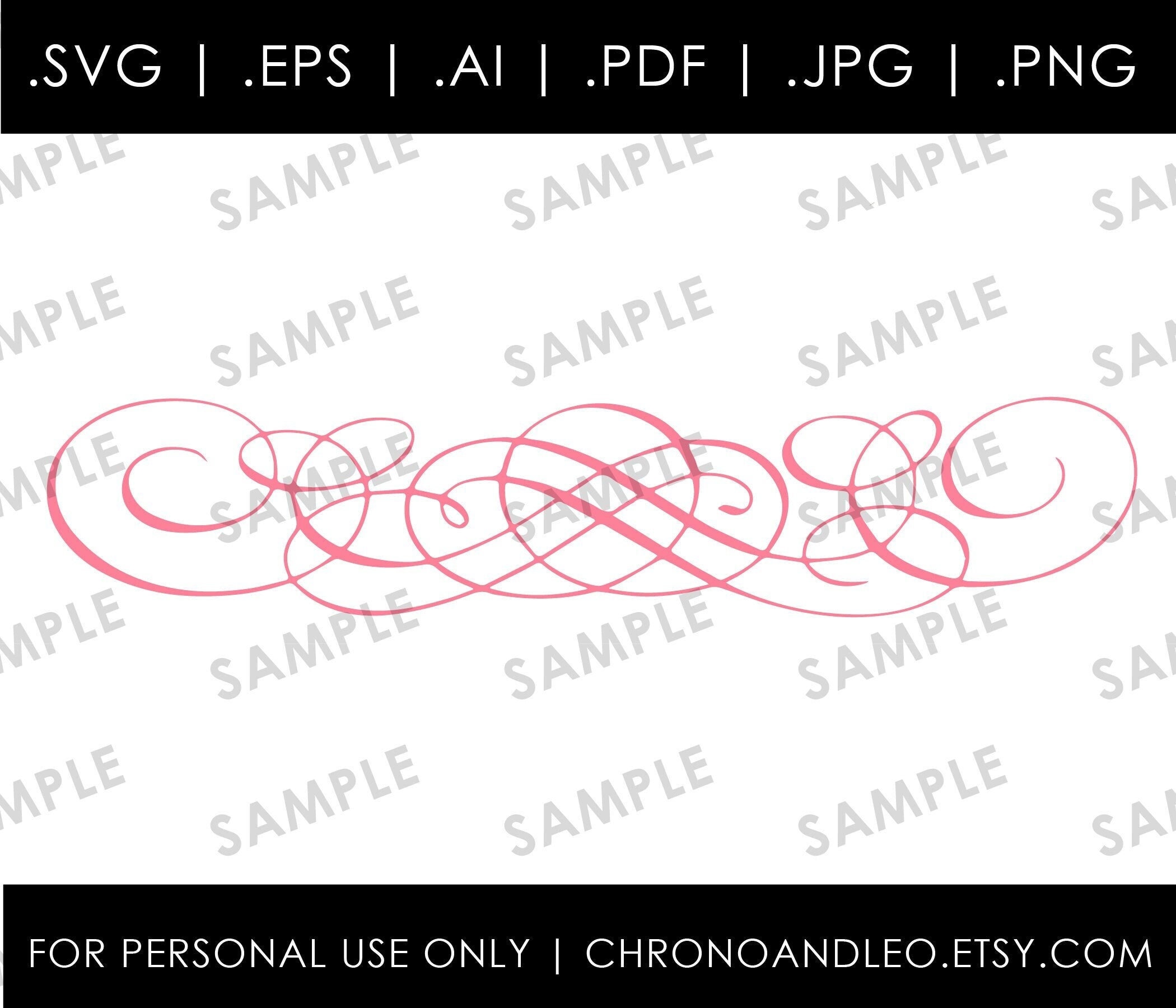 Fancy Pink Scroll Design