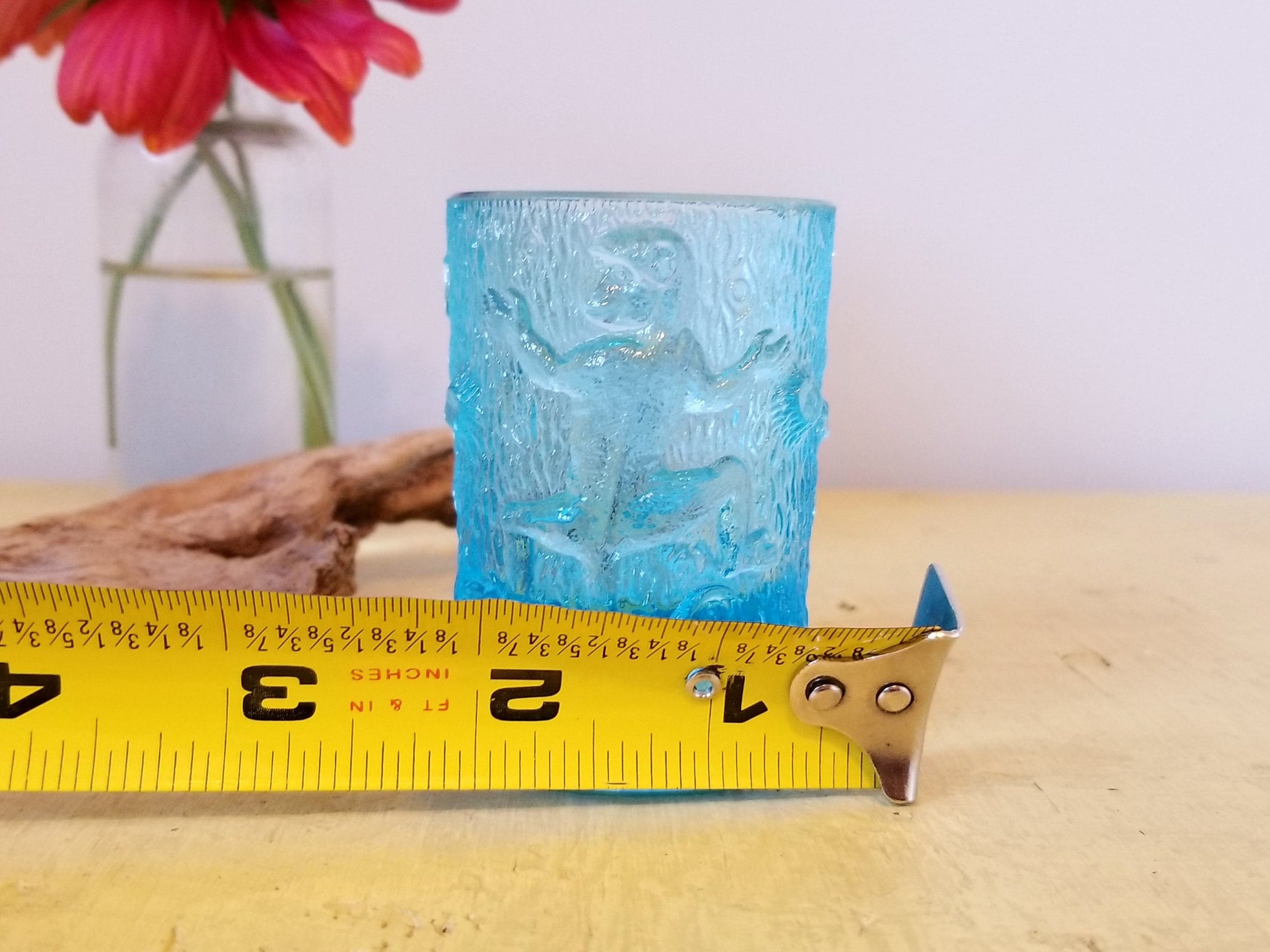 Antique EAPG Monkeys on a Stump Toothpick Holder Aqua Blue | Etsy