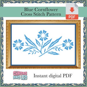 Corningware Blue Cornflower Cross Stitch Pattern Digital Download - Etsy