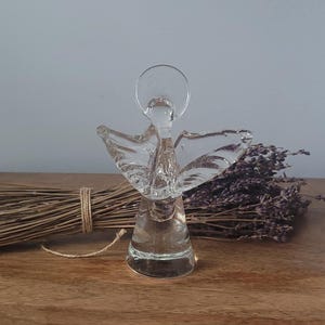 Clear Art Glass Murano Angel - Vintage - Etsy