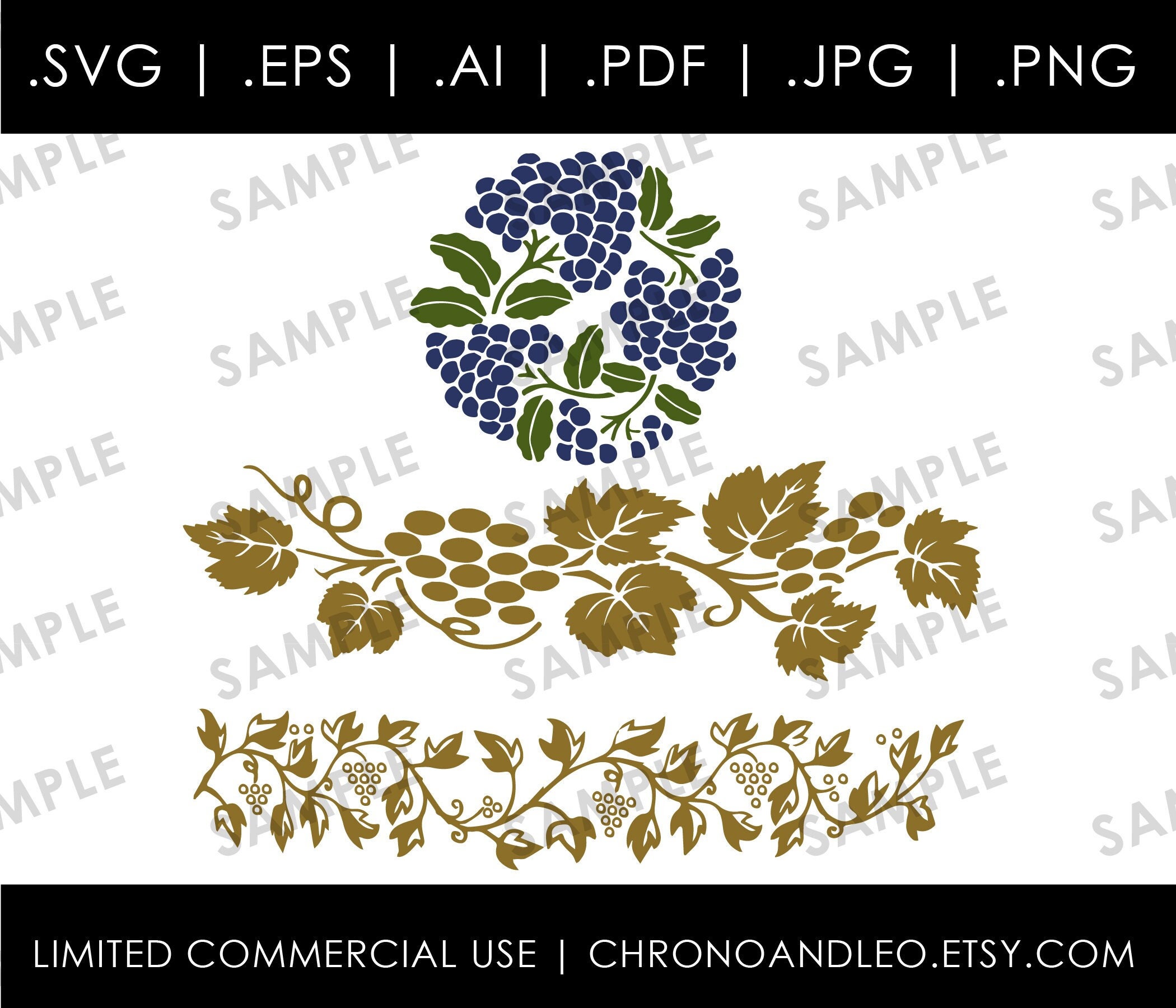 Pyrex Grapes Grapevine Retro 60s .pdf .svg .ai .eps .jpg .png - Etsy