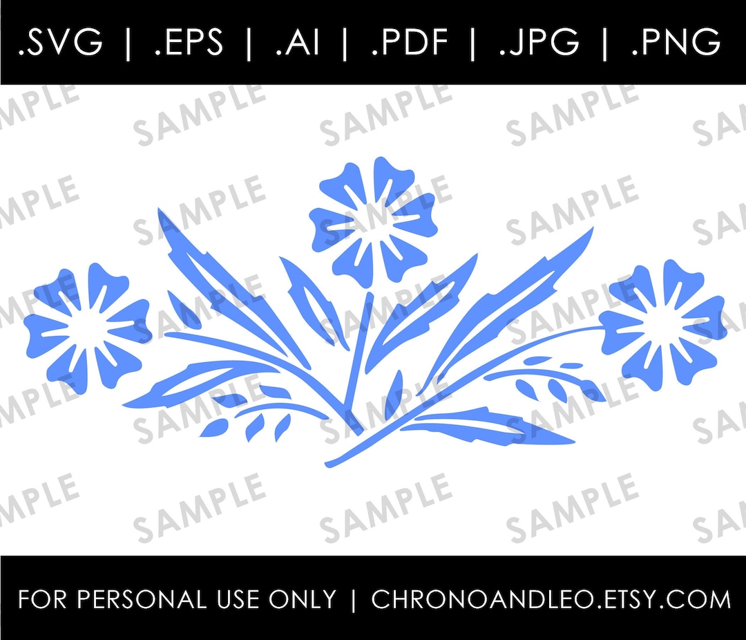 Pyrex Corning Blue Cornflower .pdf .svg .ai .eps .jpg .png | Cricut ...