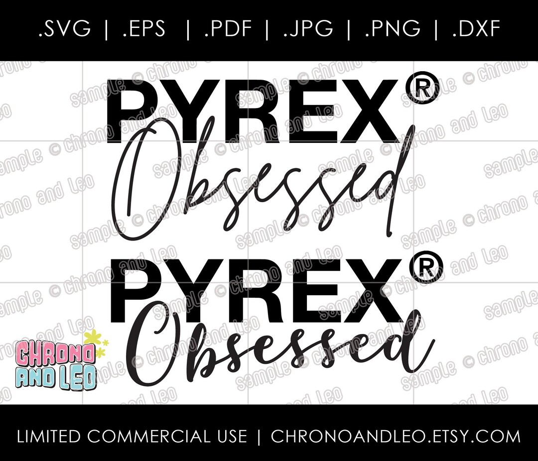 Pyrex Obsessed Vector Clipart Image .pdf .svg .eps .jpg .png .dxf ...