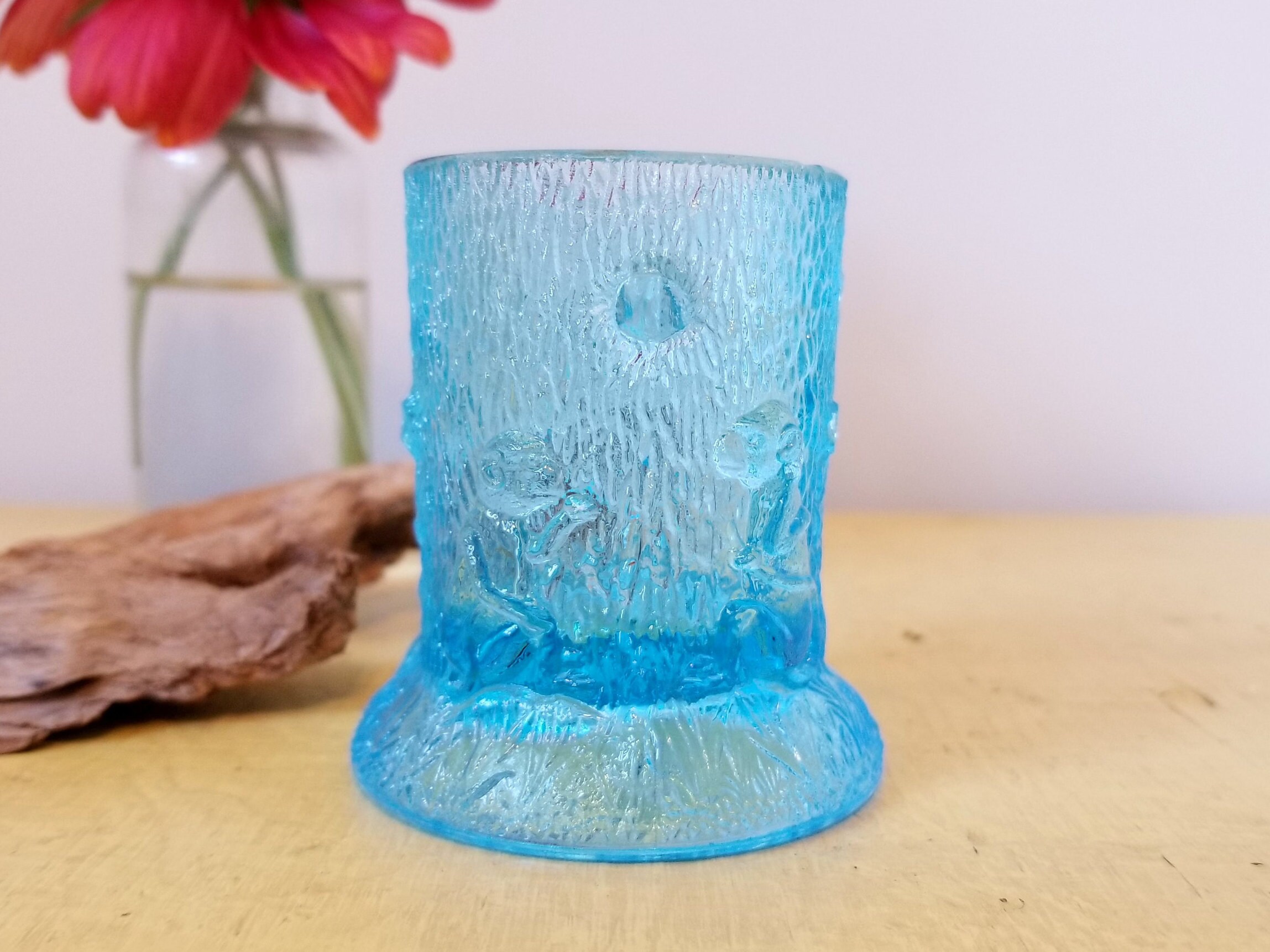 Antique EAPG Monkeys on a Stump Toothpick Holder Aqua Blue - Etsy