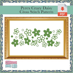 Pyrex Crazy Daisy Cross Stitch Pattern Digital Download - Etsy