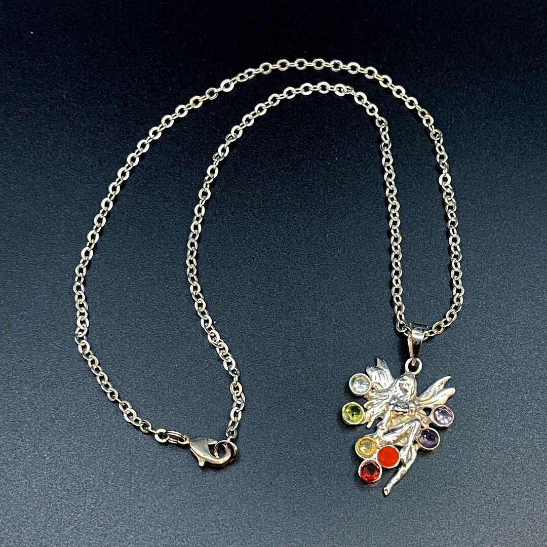 Fairy and Chakra Gems Necklace - Etsy