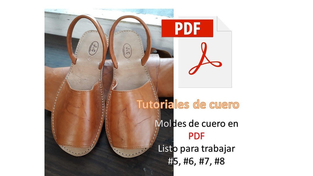 Leather Sandals Pattern Templates (the Best Seller) PDF #5, #6, #7, #8 ...