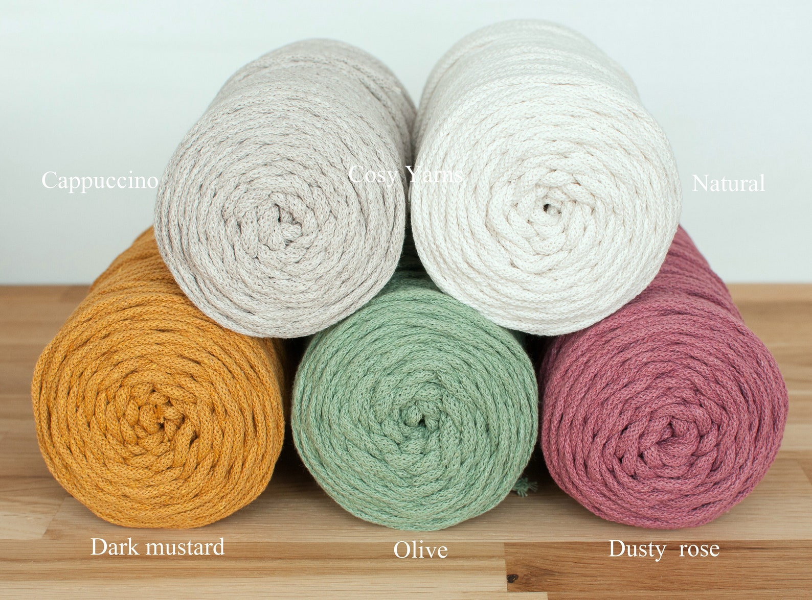 Macrame Braided Cord 3mm 100% Recycled Cotton Cord Rope | Etsy UK