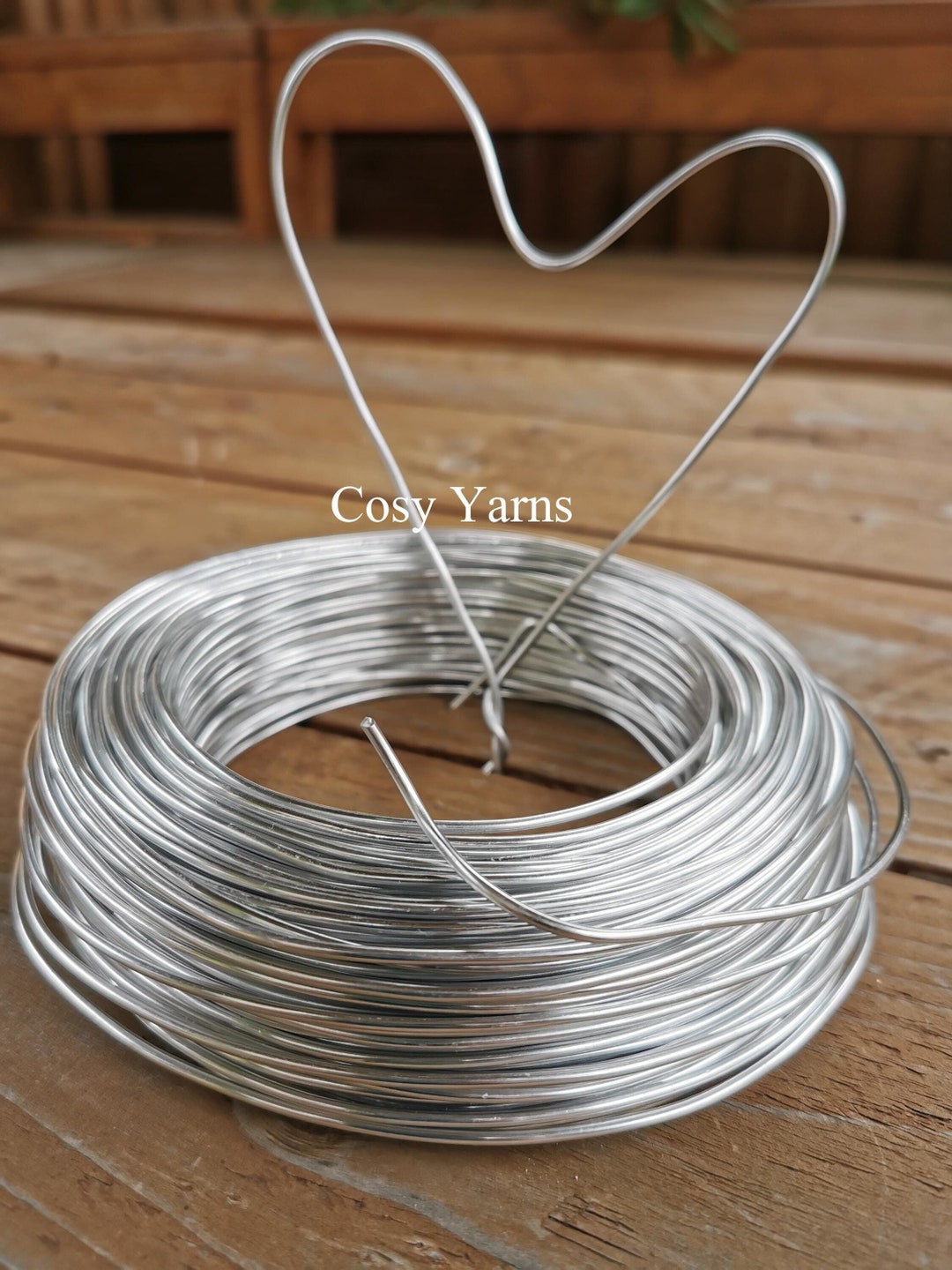 Aluminium Craft Wire - 2mm Thick - Silver, Modelling Metal Wire ...