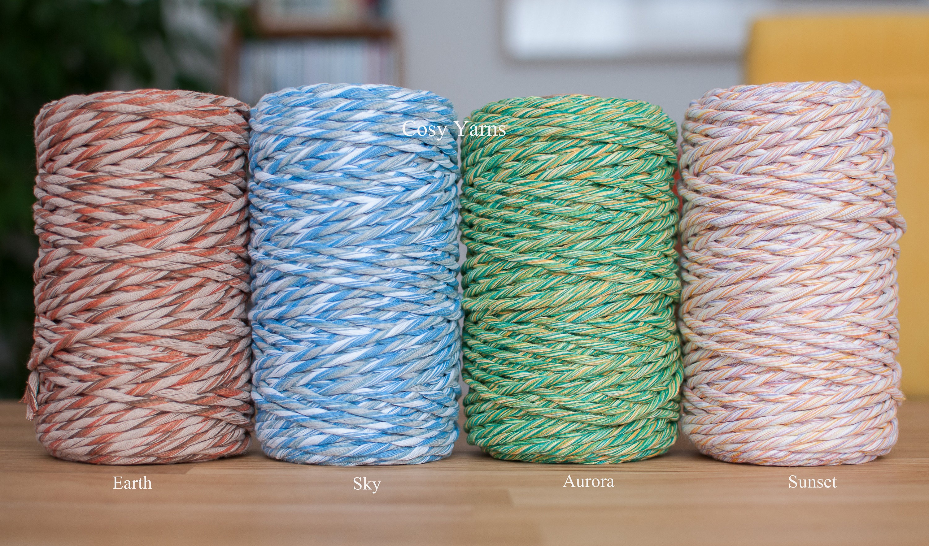 Macrame Twisted Cotton Cord 3.5 4mm single strand cotton | Etsy