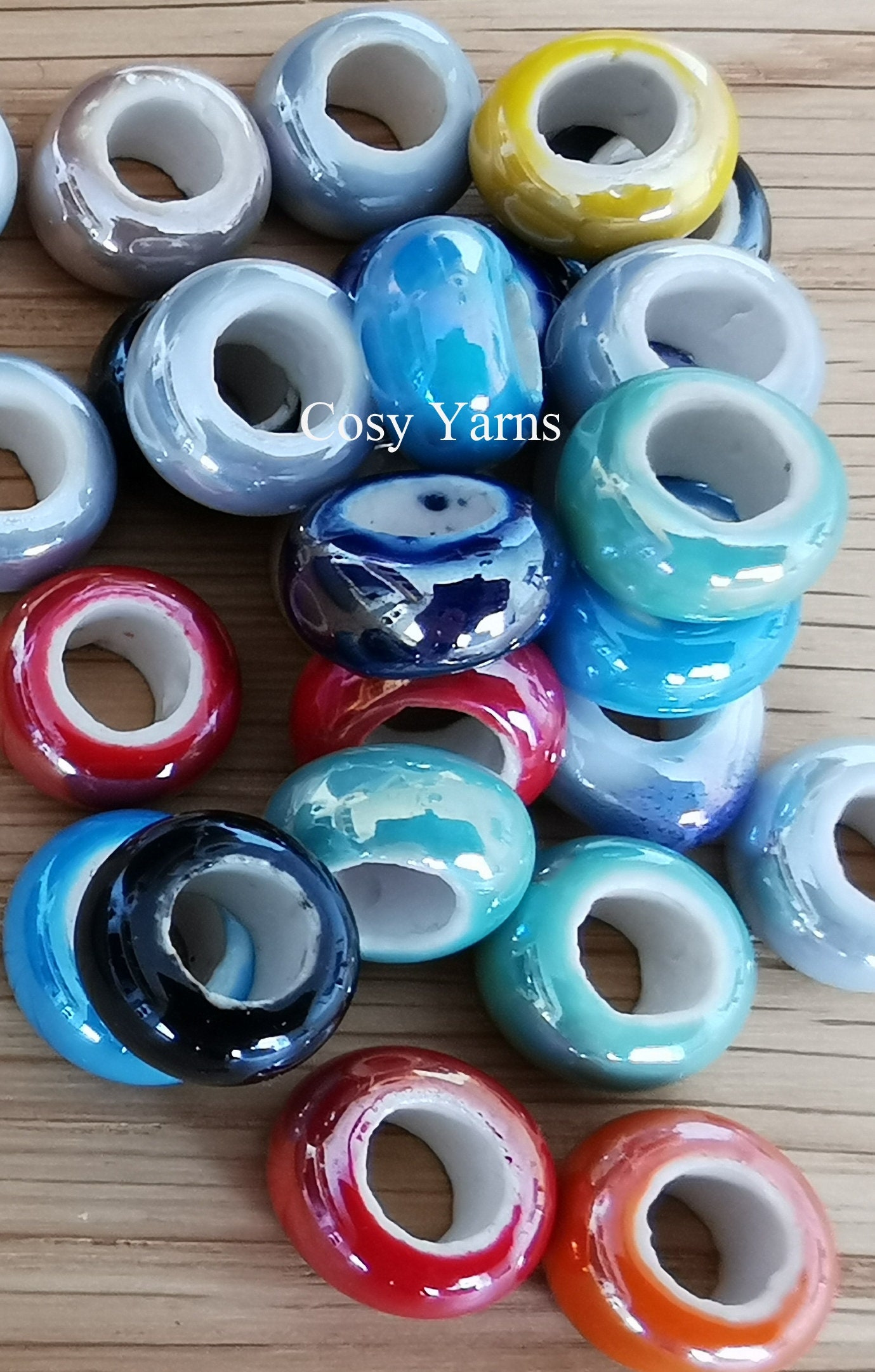 Porcelain beads Ceramic beads Macrame beads 12-13mm large | Etsy