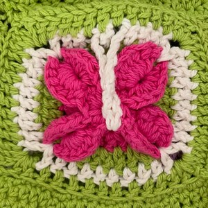 Butterfly Square Crochet Pattern~ DIGITAL FILE DOWNLOAD, Crochet Square ...