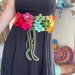 Rainbow Flower Corset Belt Crochet Flower Belt Crochet - Etsy