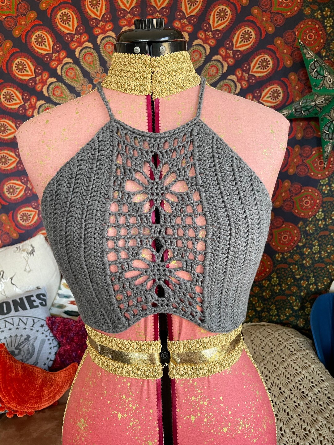 Midsummer Bloom Top: Boho Hippie Retro Festival Wear, XS-S – Perfect ...