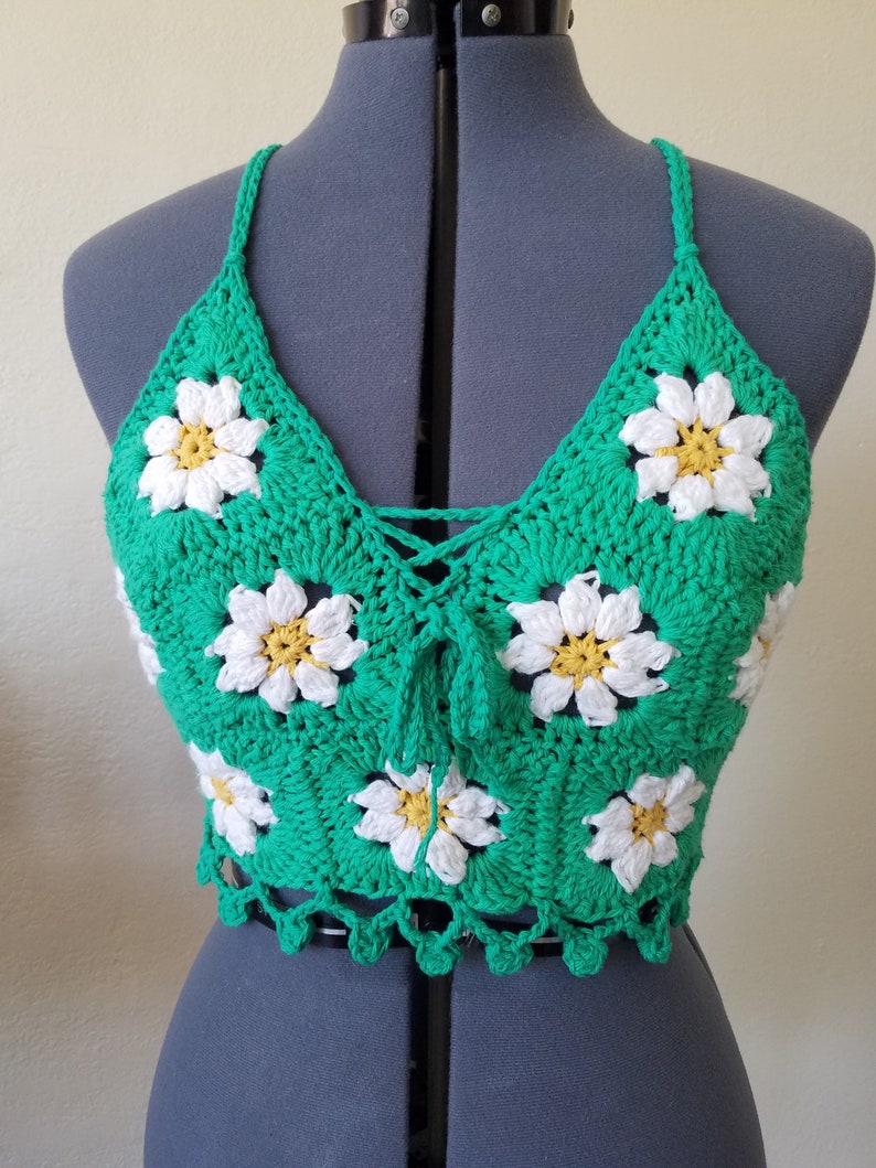 Cosmos Flower Top-hippie Boho Flower Top Flower Crop Top - Etsy