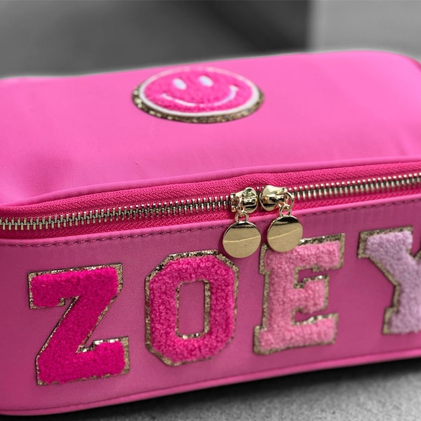 Personalized Preppy Makeup Bag - Etsy