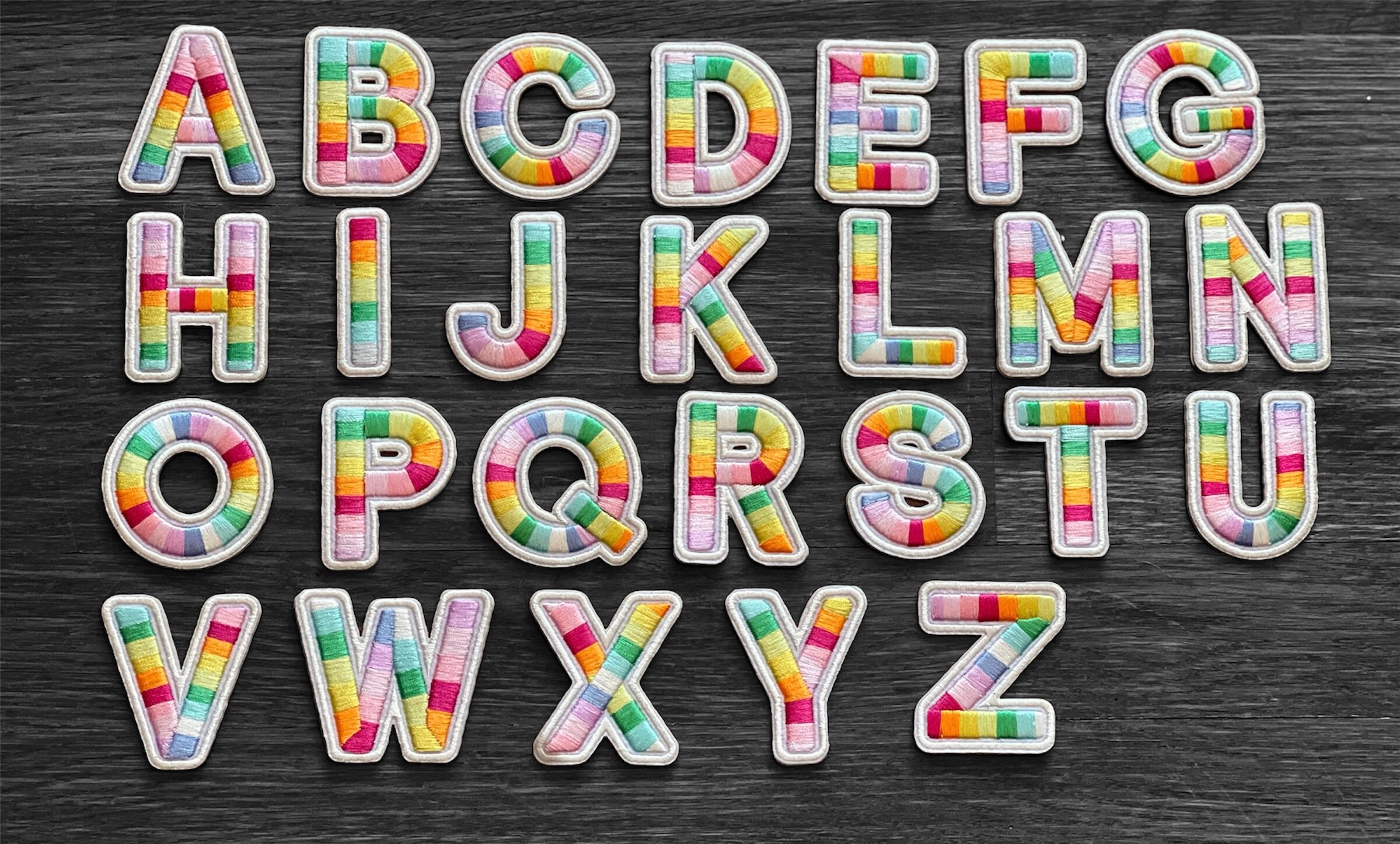 Rainbow Letters Sticker Letters Rainbow Stick on Letters - Etsy