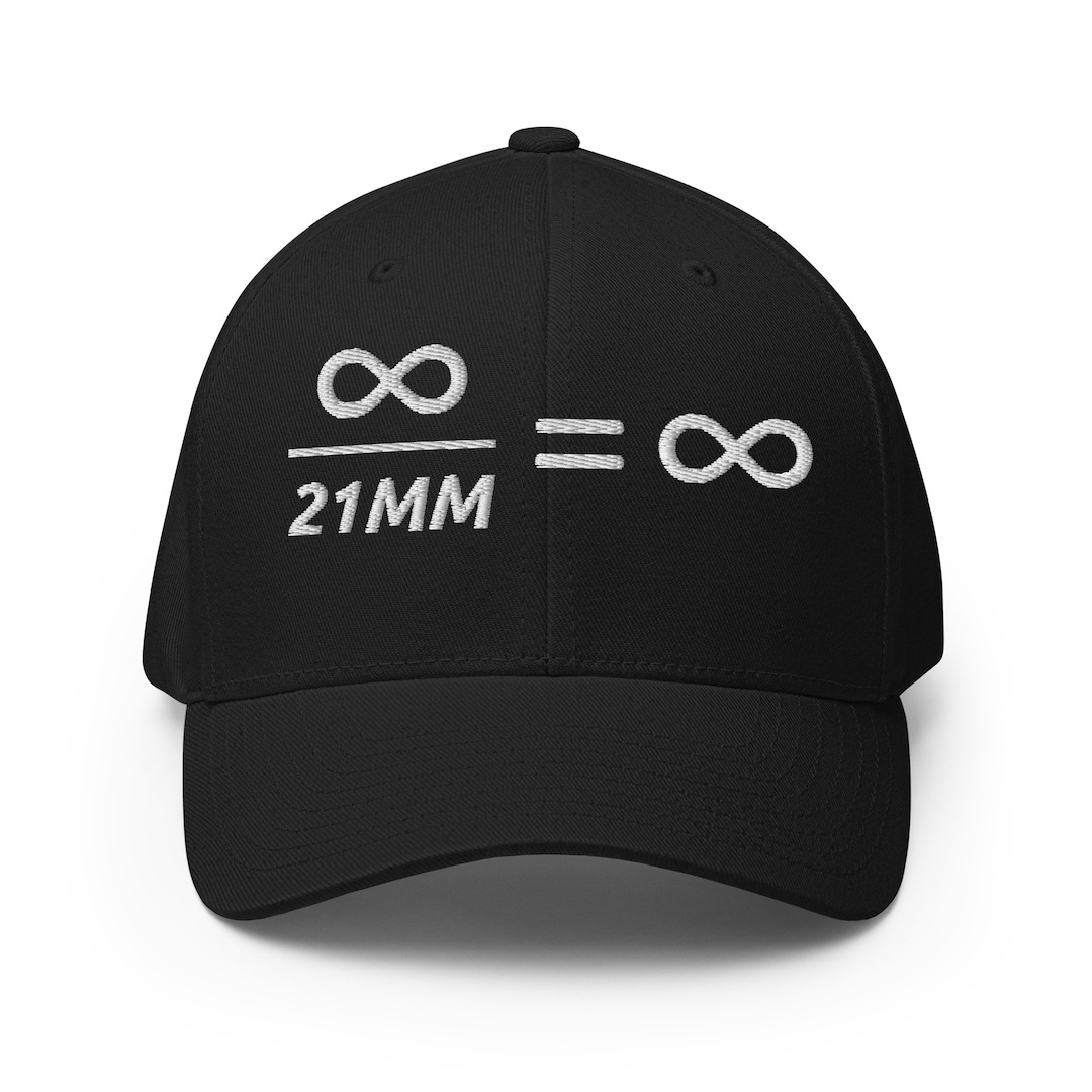 Black Infinity Divided by 21 Million Bitcoin Hat - Etsy