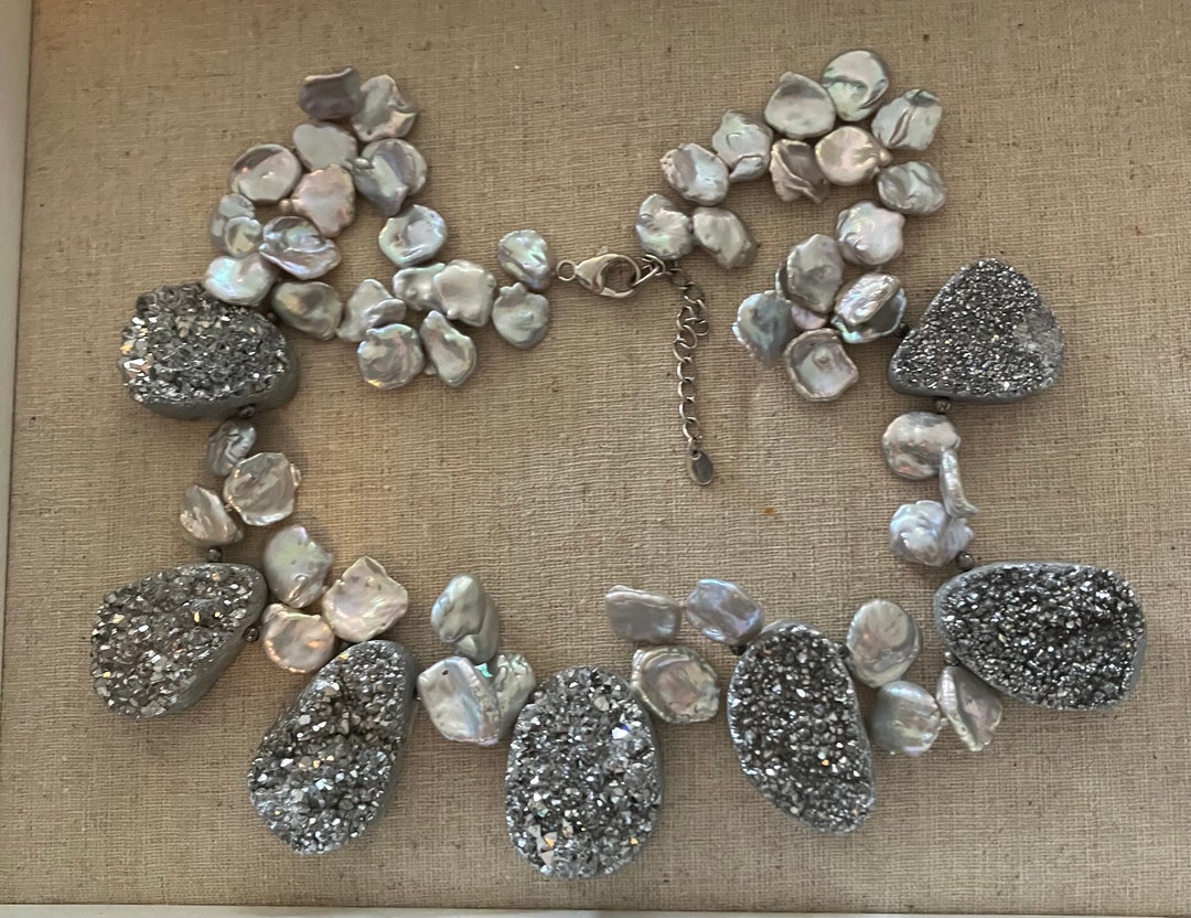 Vintage 1990s Lucoral, Very Chunky, Very Silver Statement Necklace - Etsy