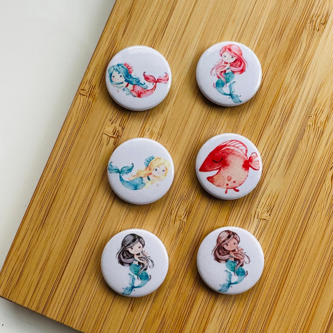 Set - Mermaids - Magnet / Button - Etsy