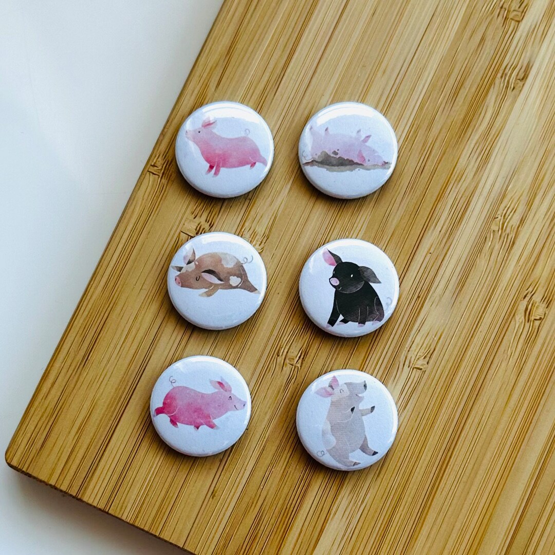 Set Sweet Little Pigs Magnet / Button - Etsy