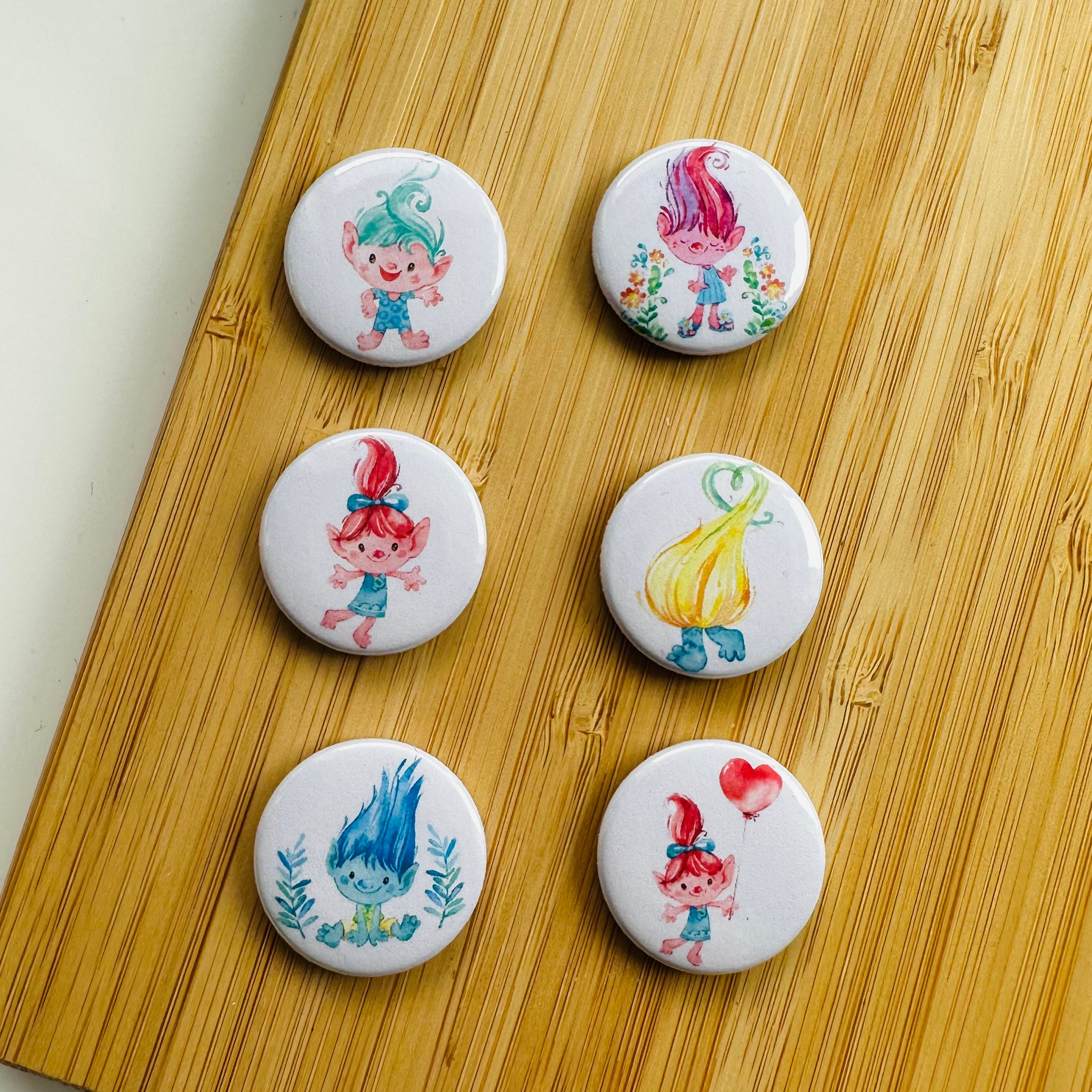 Set Trolls Magnet / Button - Etsy
