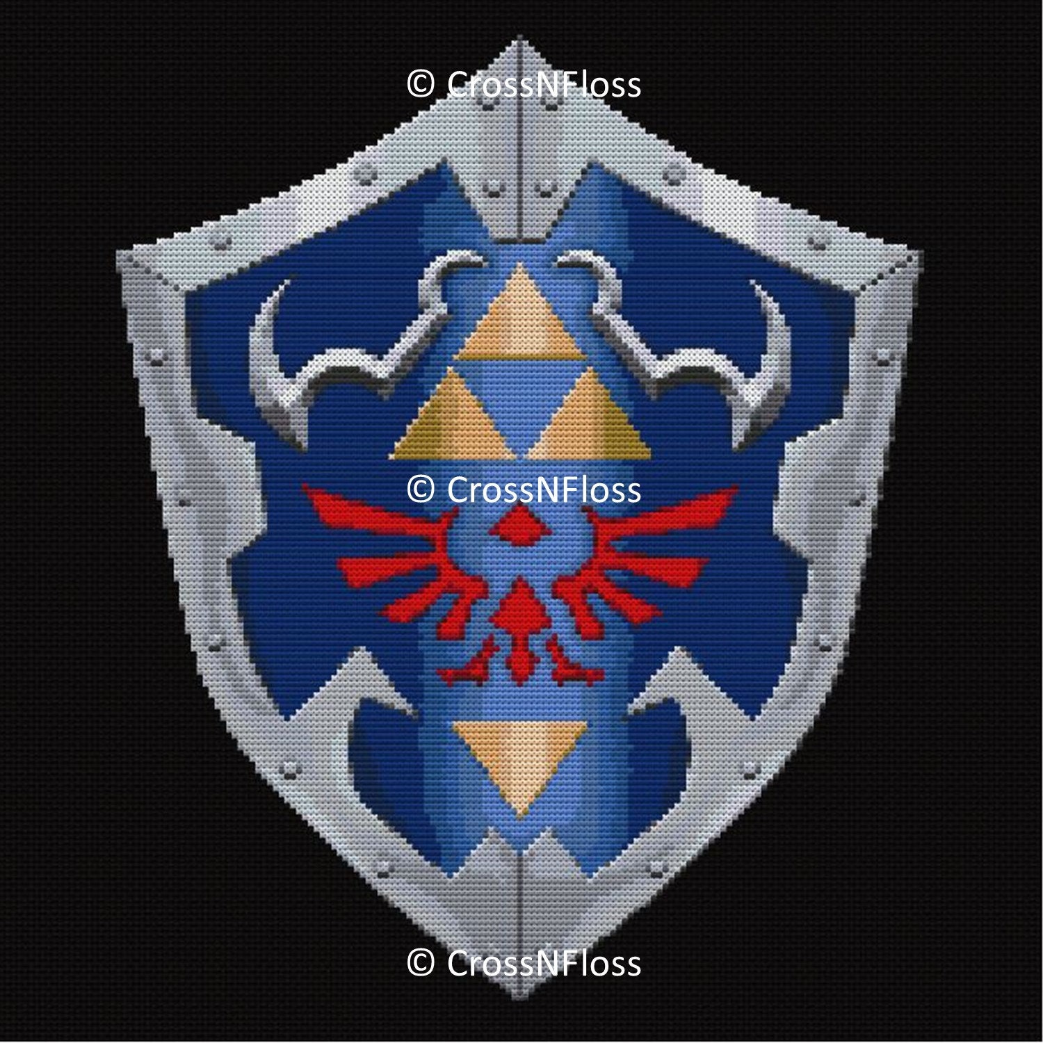 Hylian Sheild Cross Stitch Pattern the Legend of Zelda - Etsy