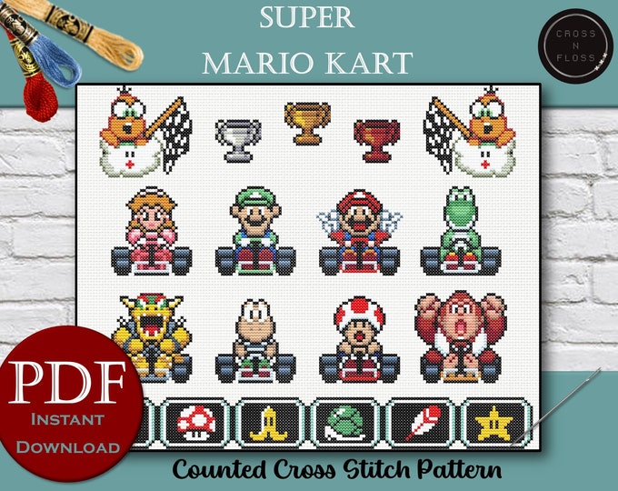 Super Mario SW Funny Cross Stitch Pattern PDF Instant Download - Etsy ...