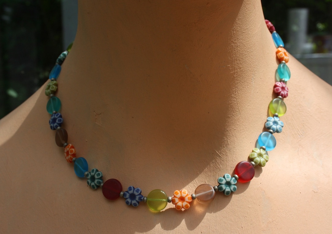 Collar delicado collar floral delicado - Etsy España
