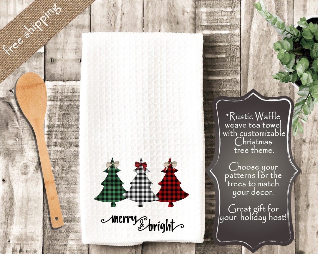 Customized Holiday Tea Towel, Christmas Tea Towels, Personalized Dish ...
