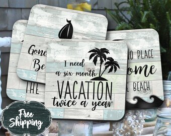 Beach House Coasters - Etsy
